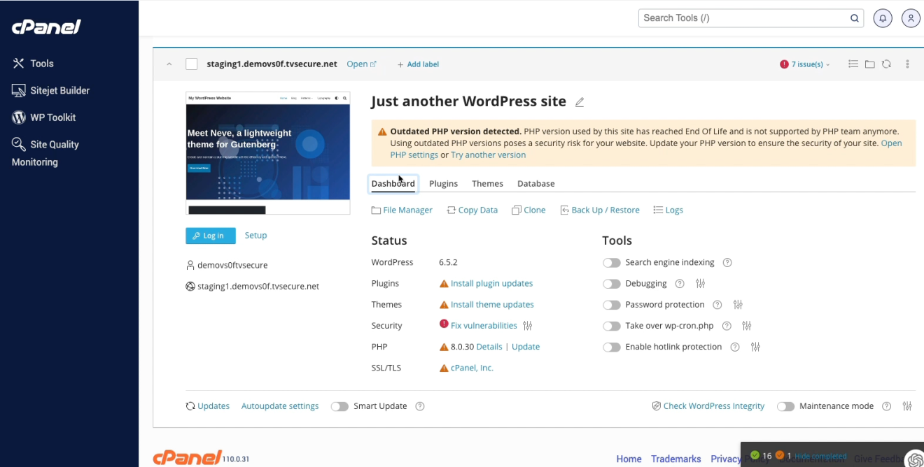 How To Find Your WordPress Database Name with WP Toolkit in cPanel
