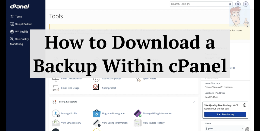 How to Download a Backup Within cPanel - Step-by-Step Tutorial